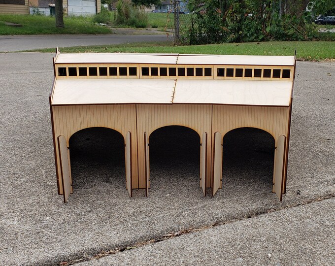 O Scale Triple Stall Roundhouse Model Railroad Train Kit Building - Etsy