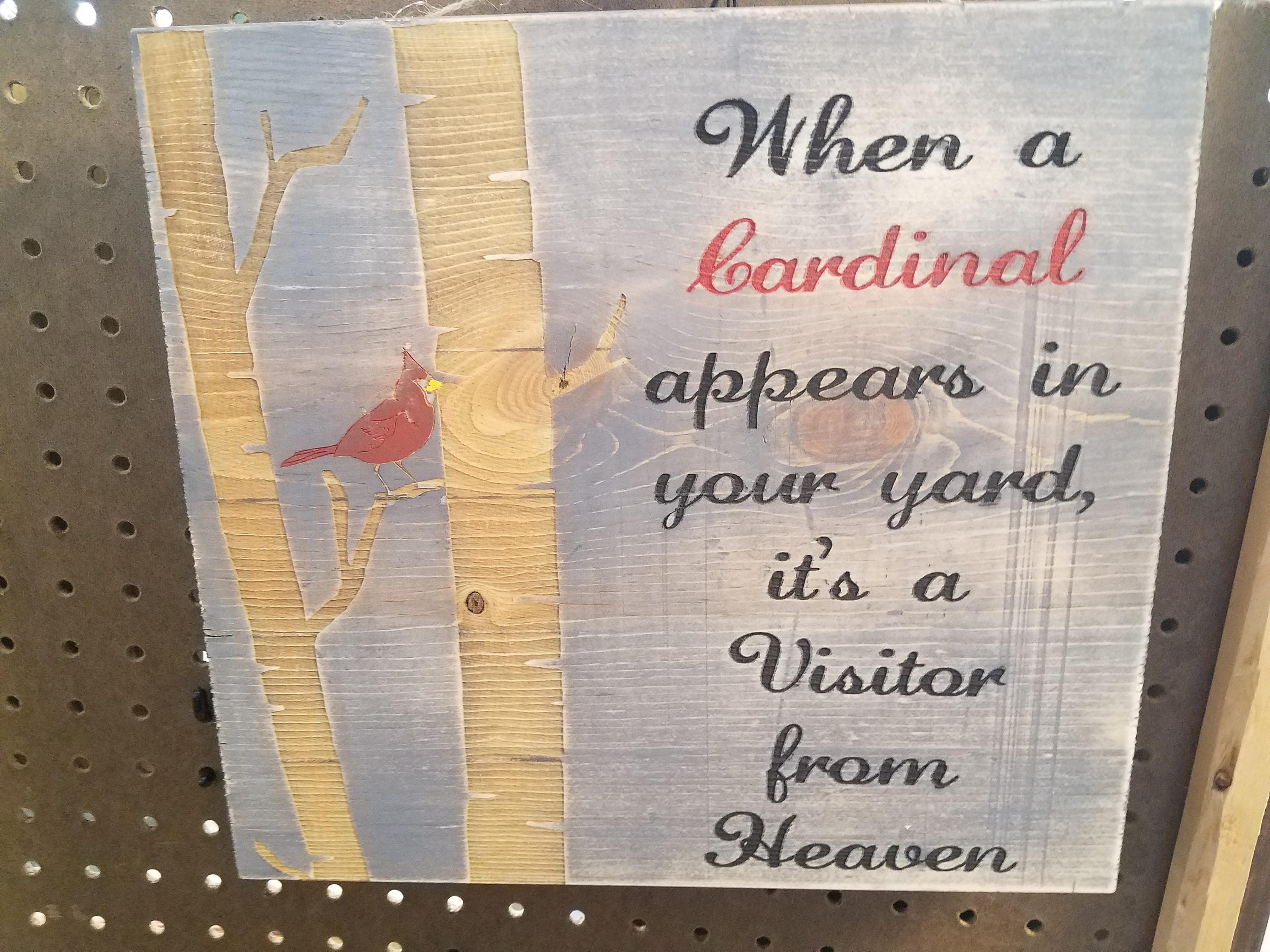 Rustic Wood Sign When a Cardinal Appears in Your Yard It's | Etsy
