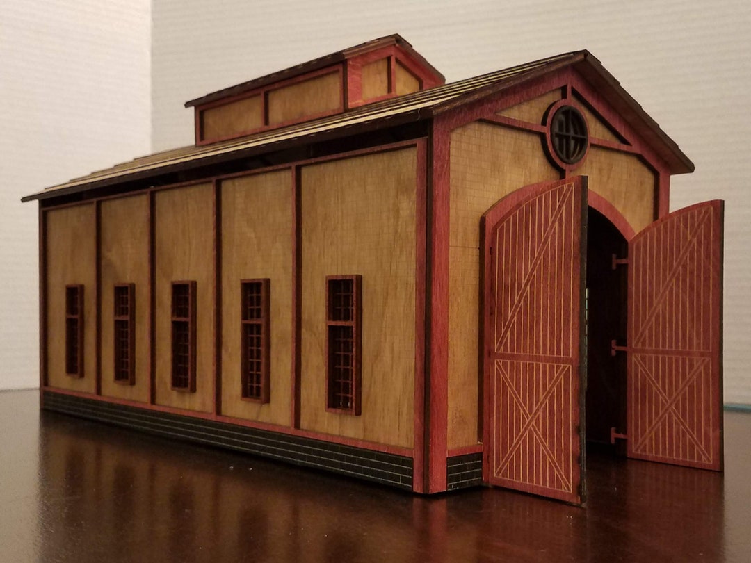 O Scale Single Stall Engine House - Model Railroad Train Kit - Etsy