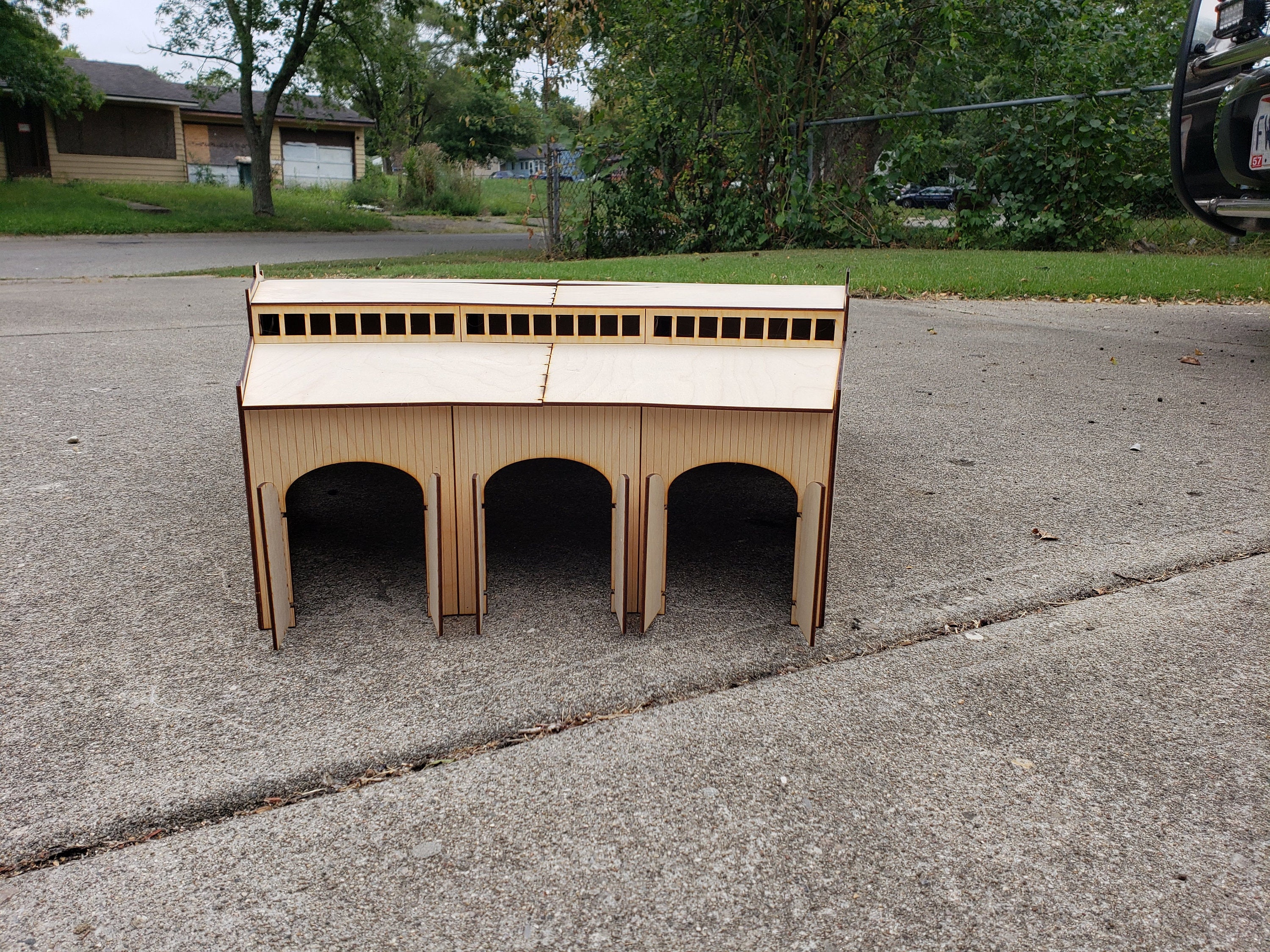 O Scale Triple Stall Roundhouse Model Railroad Train Kit - Etsy