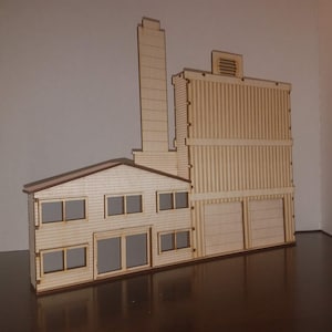 O Scale Warehouse Power Plant Factory Flat Kit Model Railroad Train ...