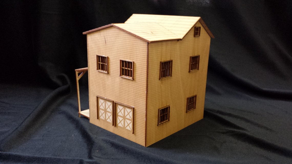 O Scale Feed Store Saloon Warehouse Kit Model Railroad Train Building ...