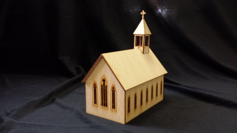 O Scale Church Kit Model Railroad Train Building On30 Scale - Etsy