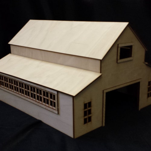 O Scale 2 Bay Engine House Kit Model Railroad Train Building - Etsy