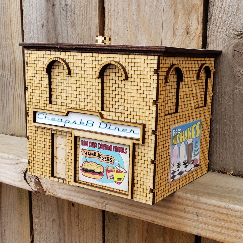 O Scale Diner Café Store Burger Restaurant Kit Model Railroad - Etsy