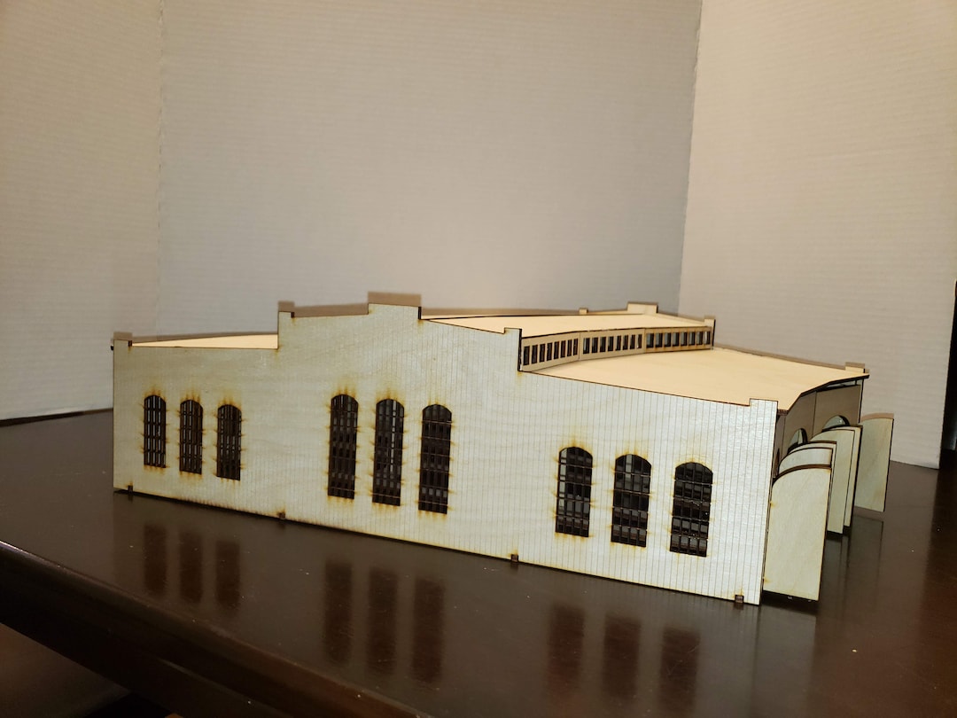 HO Scale 3 Stall Engine Roundhouse Kit Model Railroad Train Building - Etsy