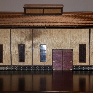 O Scale Double Stall Engine House - Model Railroad Train Kit Building ...