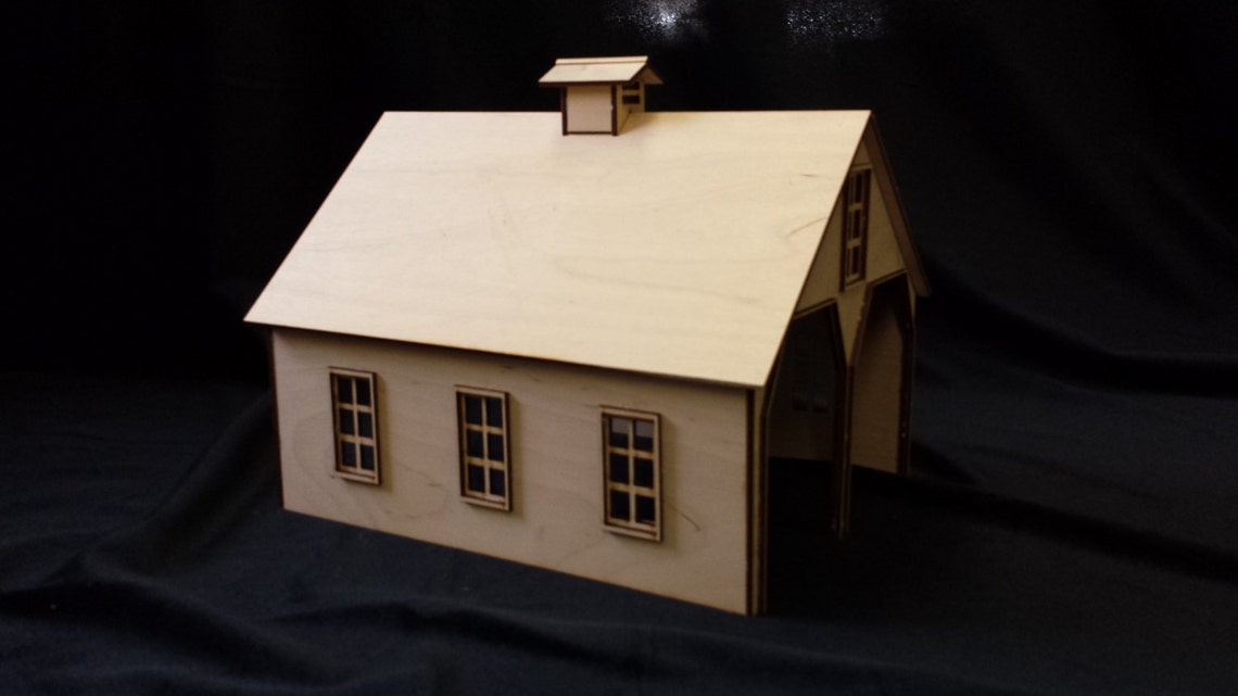 O Scale 2 Bay Engine House Kit Model Railroad Train Building - Etsy