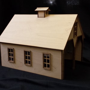 O Scale 2 Bay Engine House Kit Model Railroad Train Building On30 Scale ...