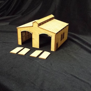 HO Scale 2 Bay Engine House Kit Model Railroad Train Building - Etsy