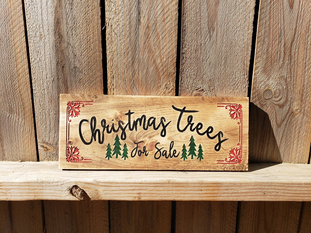 Rustic Christmas Trees Wood Sign: Holiday Decor - Etsy