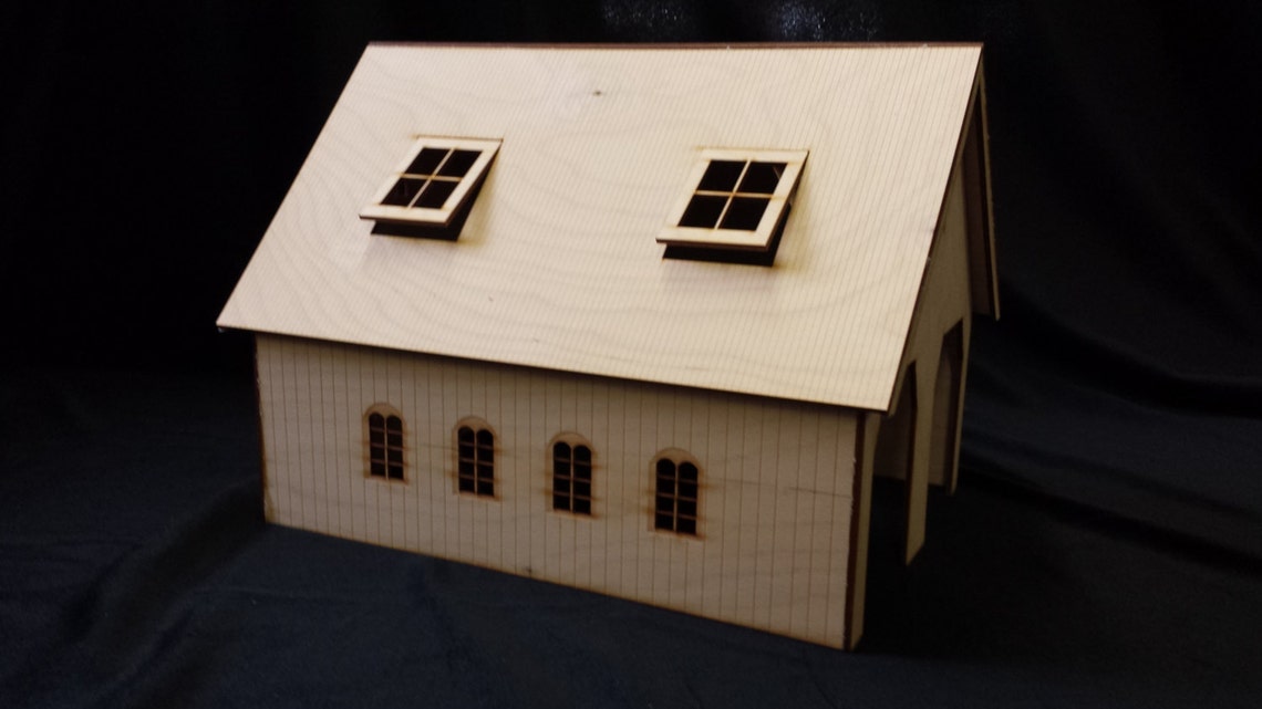 O Scale 2 Bay Engine House Kit Model Railroad Train Building | Etsy