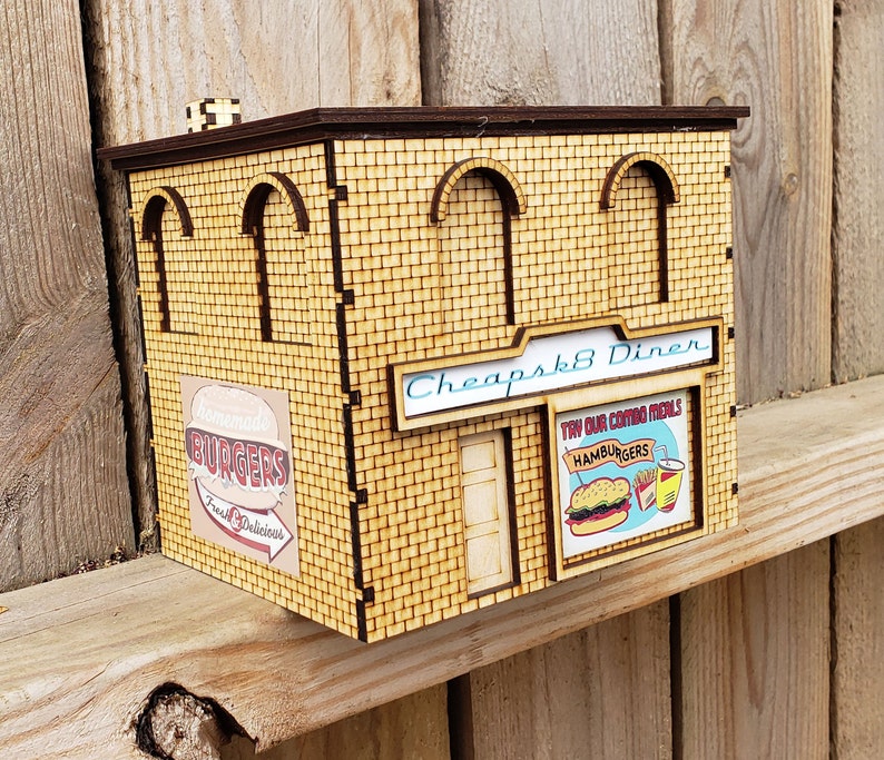 O Scale Diner Café Store Burger Restaurant Kit Model Railroad - Etsy