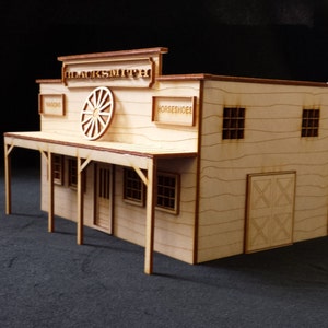 O Scale Blacksmith Shop Store Kit Model Railroad Train Building On30 ...