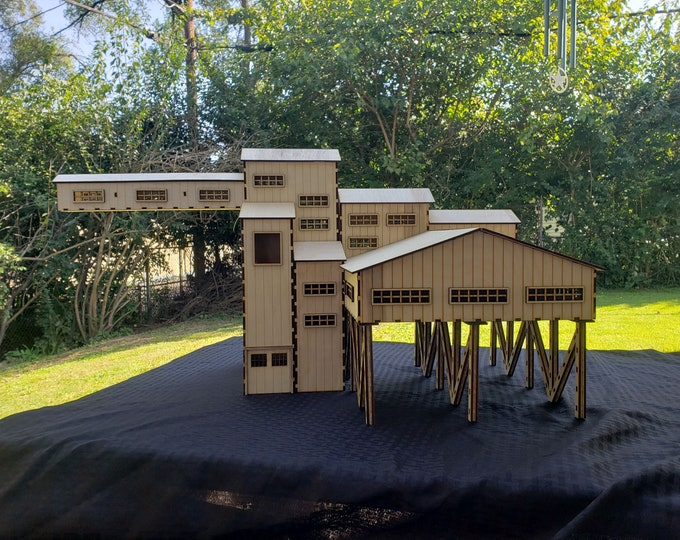 O Scale 2 Bay Engine House Kit Model Railroad Train Building On30 Scale ...