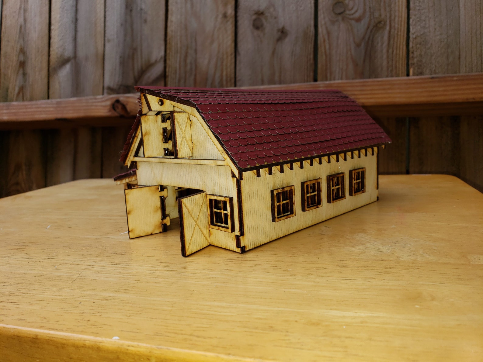 HO Scale Barn Model Railroad Train Kit Building - Etsy