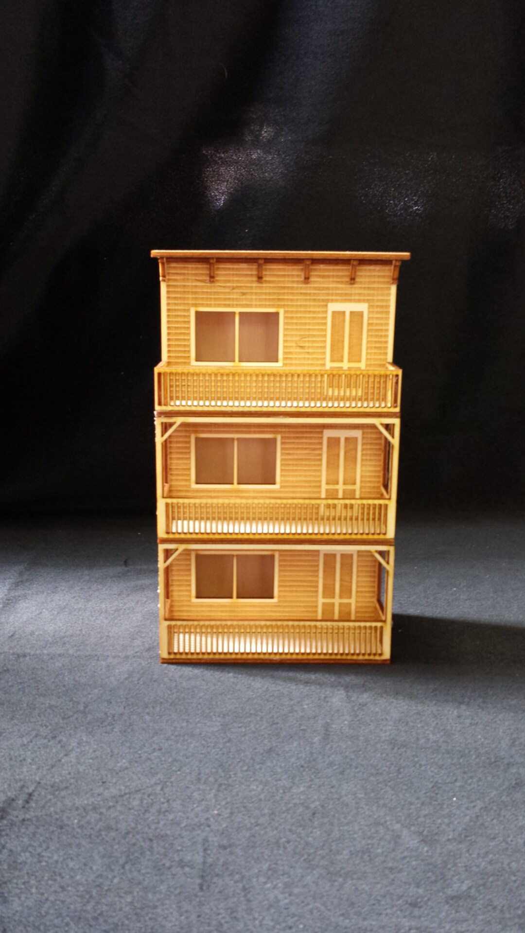 O Scale Apartment House Store Front Kit Model Railroad Train Building ...