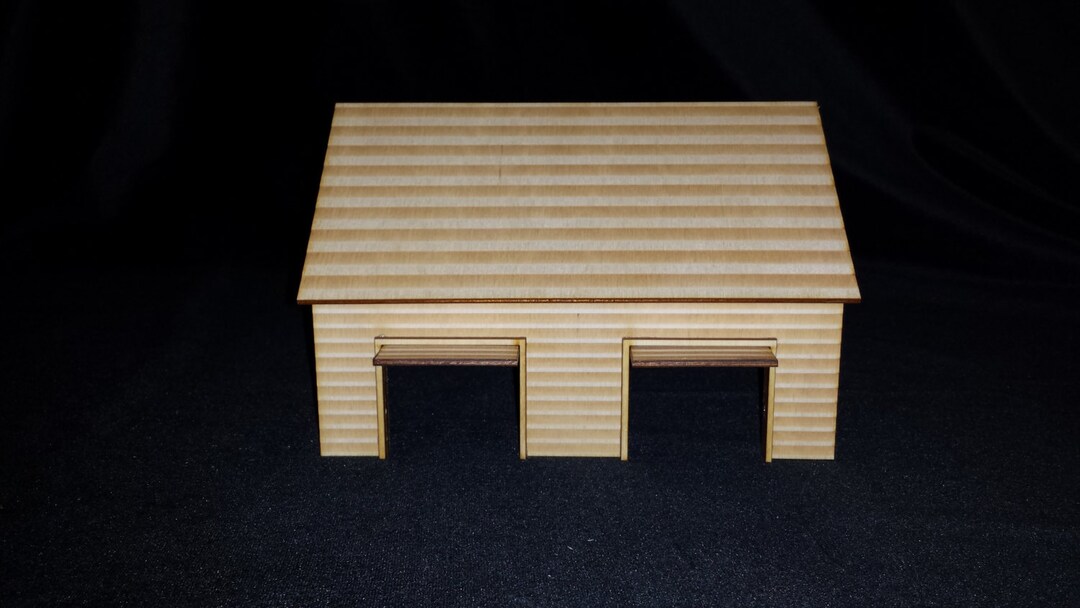 O Scale 2 Car Garage Kit Model Railroad Train Building On30 Scale - Etsy