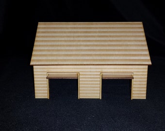 O Scale 2 Bay Engine House Kit Model Railroad Train Building On30 Scale ...