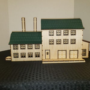 O Scale Warehouse Factory Kit Model Railroad Train Building On30 Scale ...