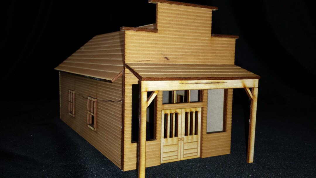 O Scale Store House Warehouse Saloon Kit Model Railroad Train Building ...