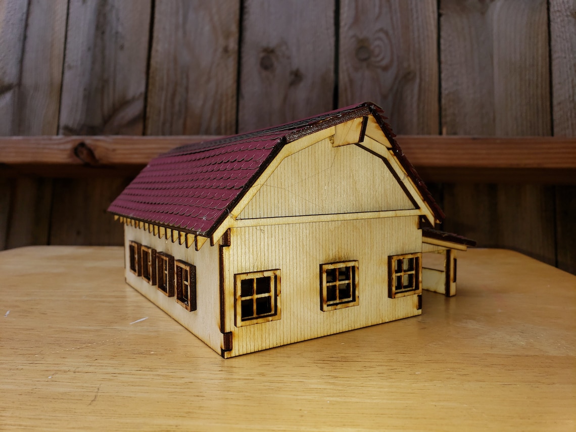 HO Scale Barn Model Railroad Train Kit Building - Etsy