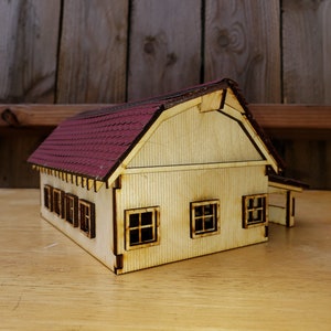HO Scale Barn - Model Railroad Train Kit Building - Etsy