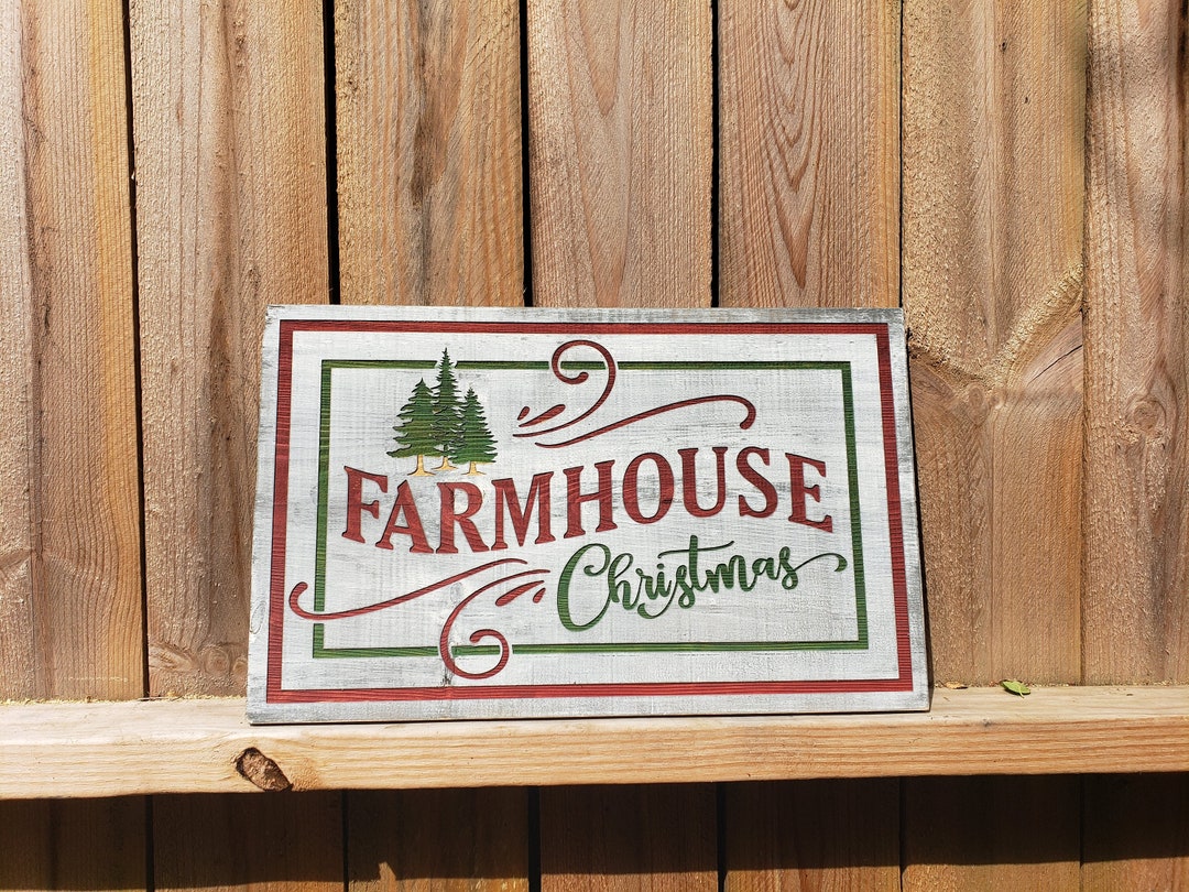 Rustic Wood Sign Farmhouse Christmas - Etsy