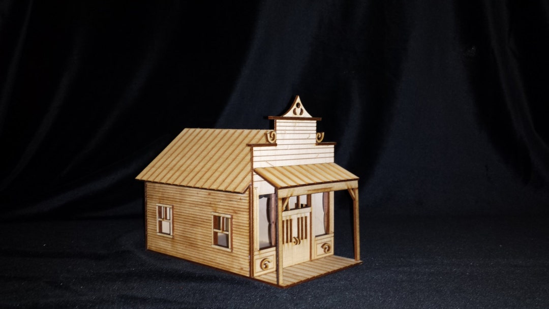 O Scale Store House Warehouse Saloon Kit Model Railroad Train Building ...