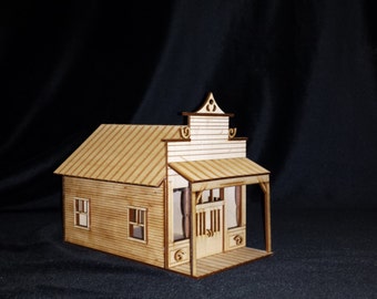 O Scale Store House Warehouse Saloon Kit Model Railroad Train Building ...