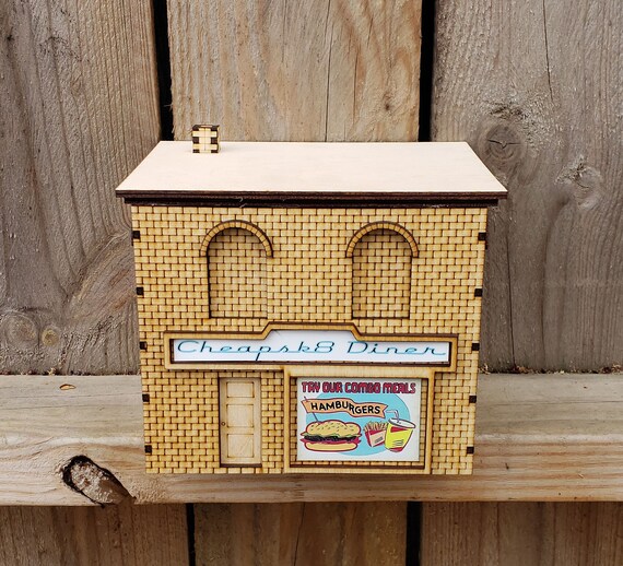 O Scale Diner Café Store Burger Restaurant Kit Model Railroad - Etsy