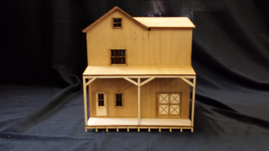 O Scale Feed Store Saloon Warehouse Kit Model Railroad Train Building ...