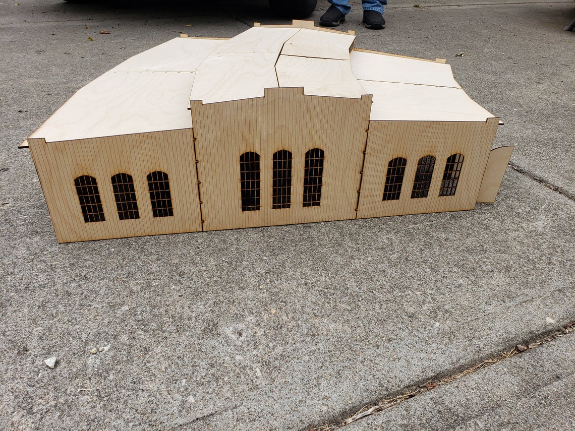 O Scale Triple Stall Roundhouse Model Railroad Train Kit - Etsy