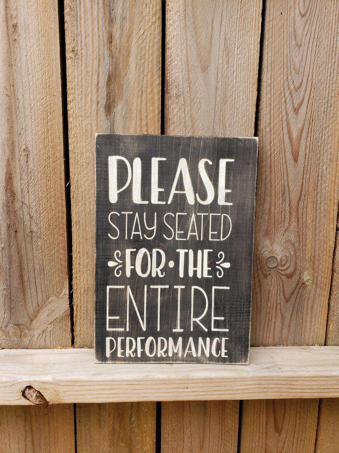 Please Stay Seated for the Entire Performance Funny Bathroom - Etsy