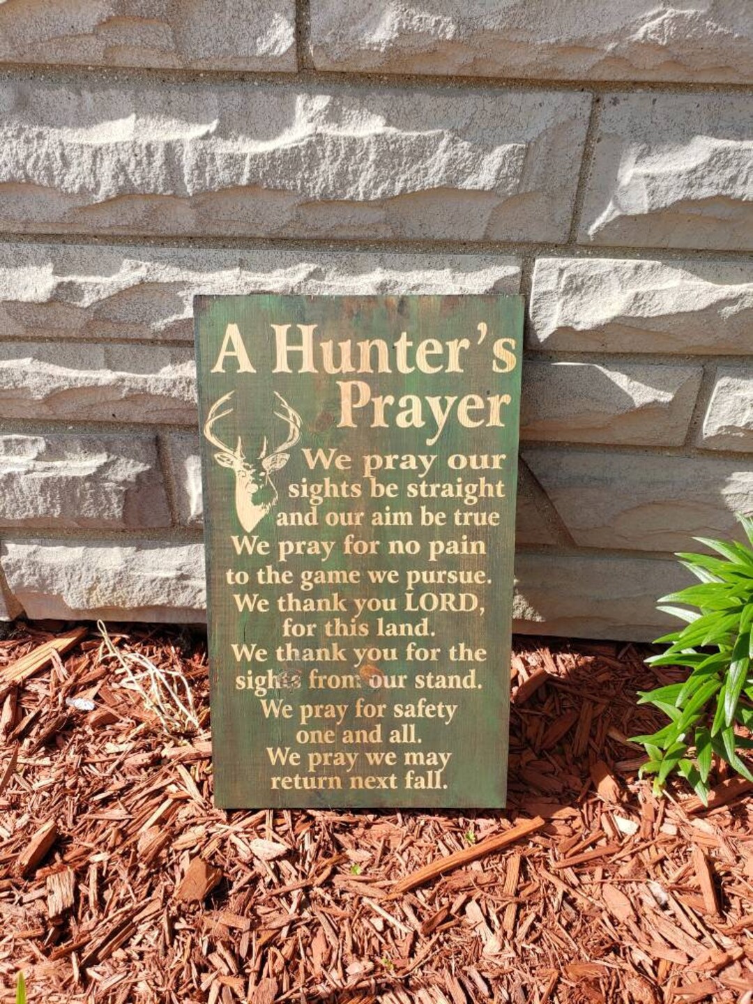 Rustic Wood Sign A Hunter's Prayer With Deer - Etsy