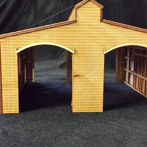 O Scale 2 Bay Engine House Kit Model Railroad Train Building On30 Scale ...