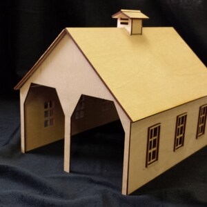 O Scale 2 Bay Engine House Kit Model Railroad Train Building On30 Scale ...