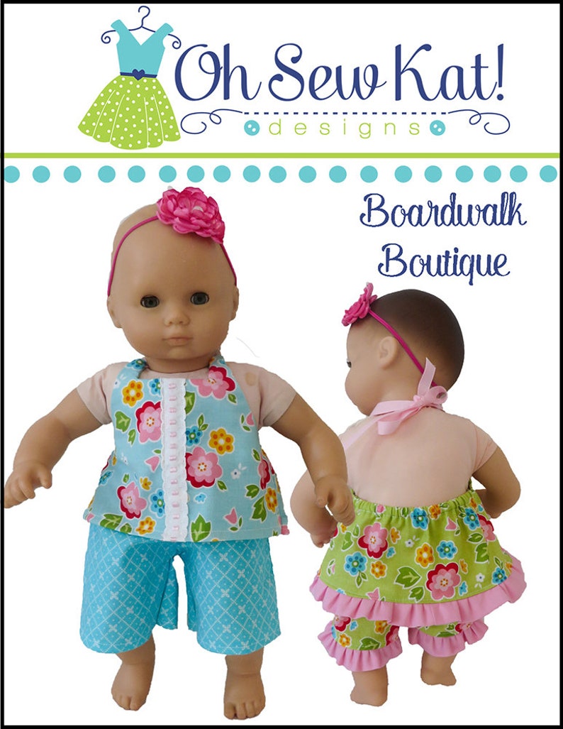 Baby Doll Clothes Sewing Patterns - Bundle of 3 Patterns to Make a ...