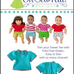 Baby Doll Tee Shirt Sewing Pattern for 15 Inch Baby Doll Clothes ...
