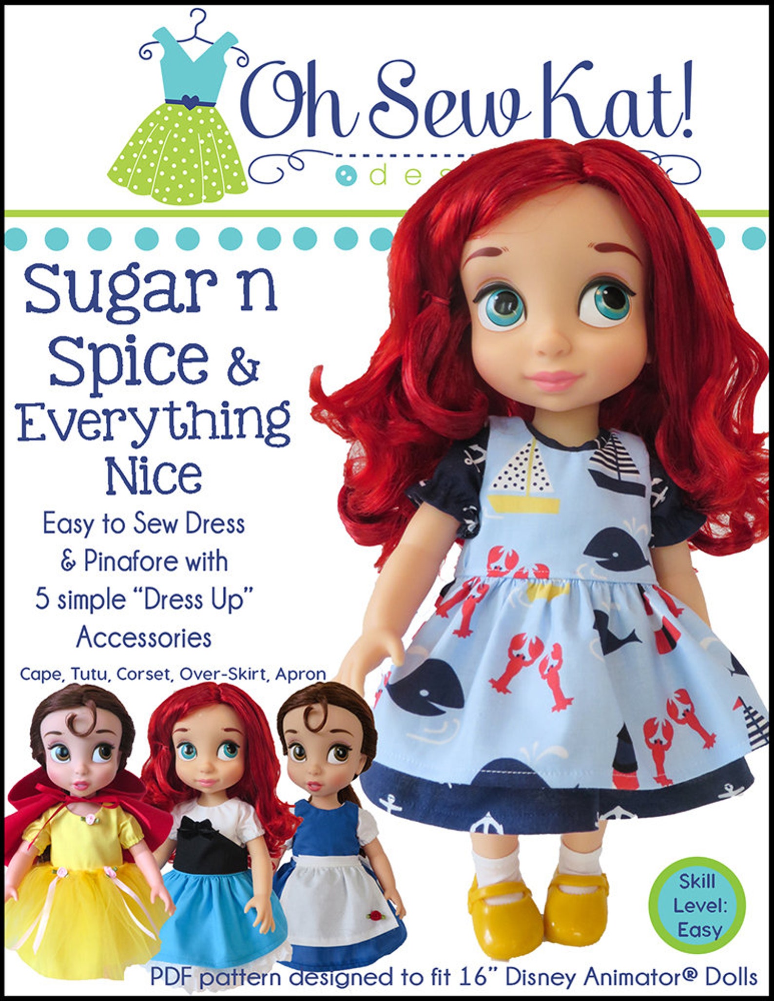 16 Inch Doll Clothes PDF Sewing Pattern Bundle for 16 Inch Animators ...