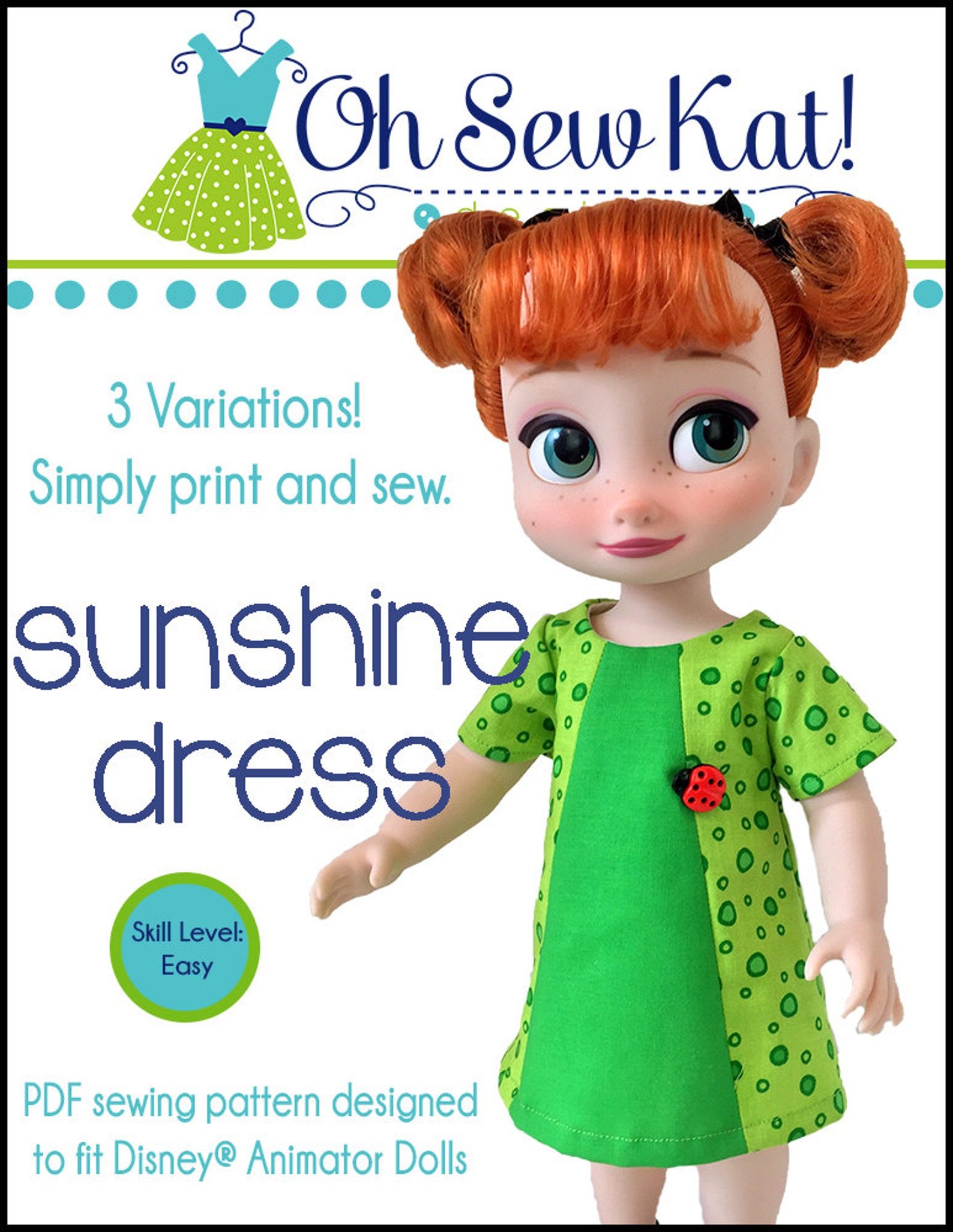 Doll Clothes Sewing Pattern for 16 Inch Dolls Such as Animators - PDF ...