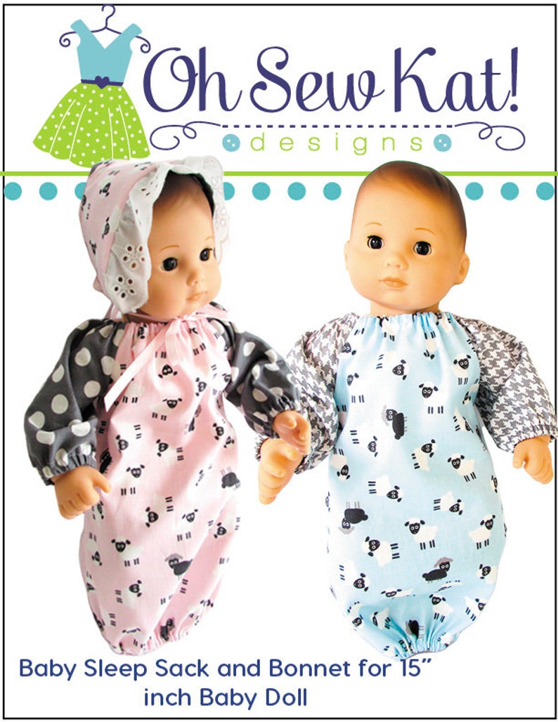 Doll Clothes Sewing Pattern for 15 Inch Soft Body Baby Doll Clothes ...