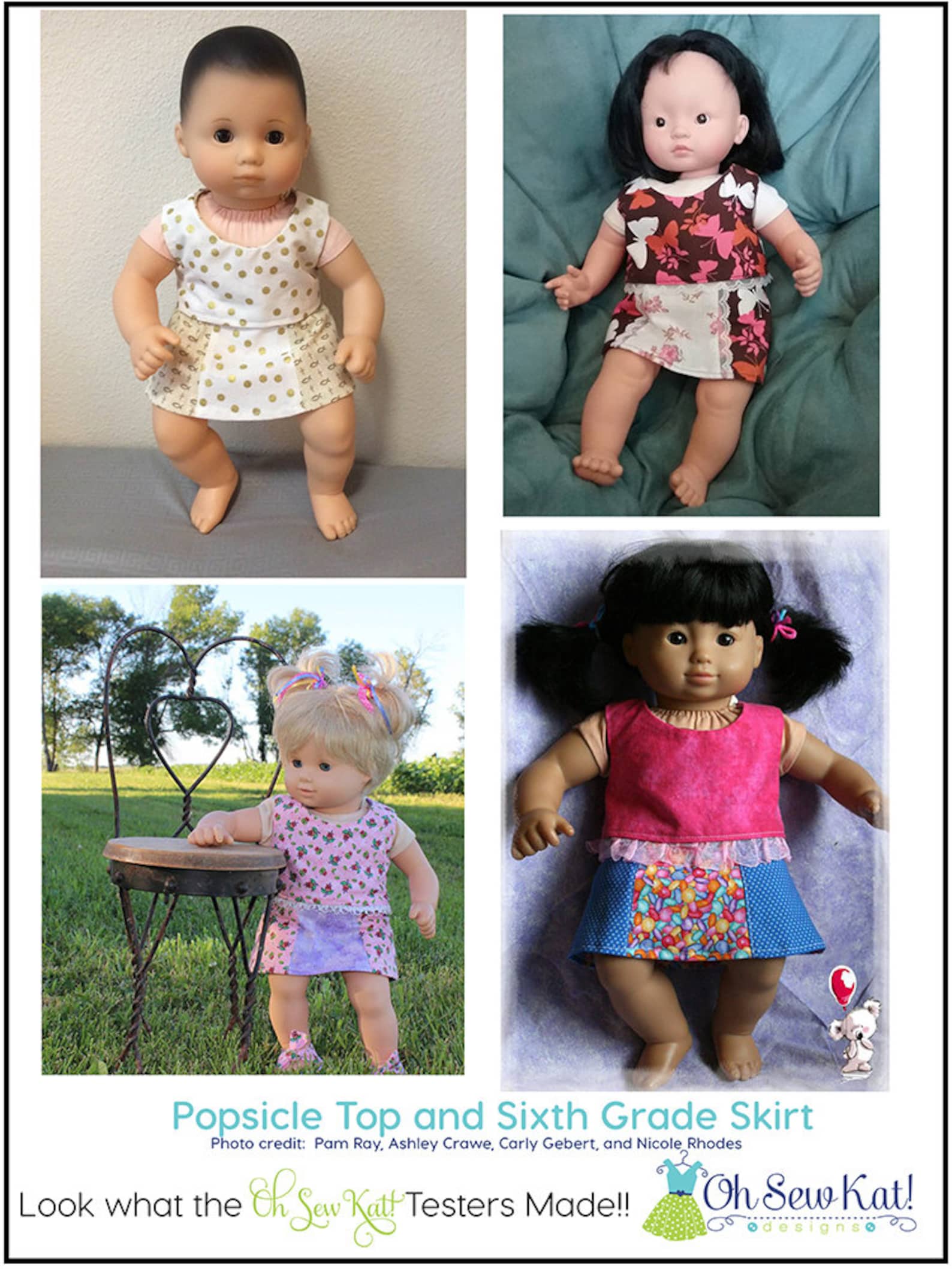 Bitty Baby Doll Clothes Skirt Sewing Pattern PDF Fits 15 Inch - Etsy