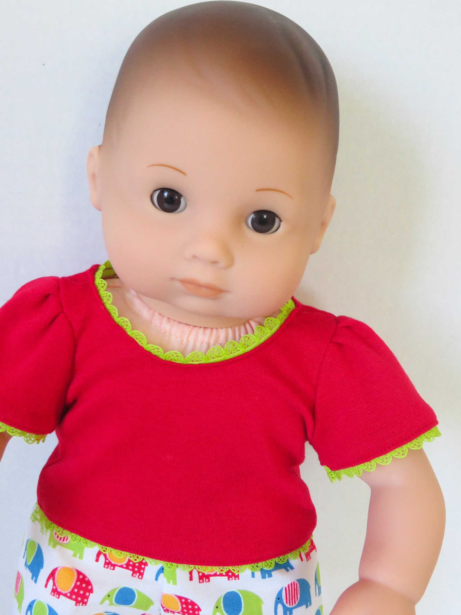 Baby Doll Tee Shirt Sewing Pattern for 15 Inch Baby Doll Clothes ...