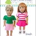 Doll Tee Shirt Sewing Pattern for 18 Inch Doll Clothes Simple Sweet Tee ...
