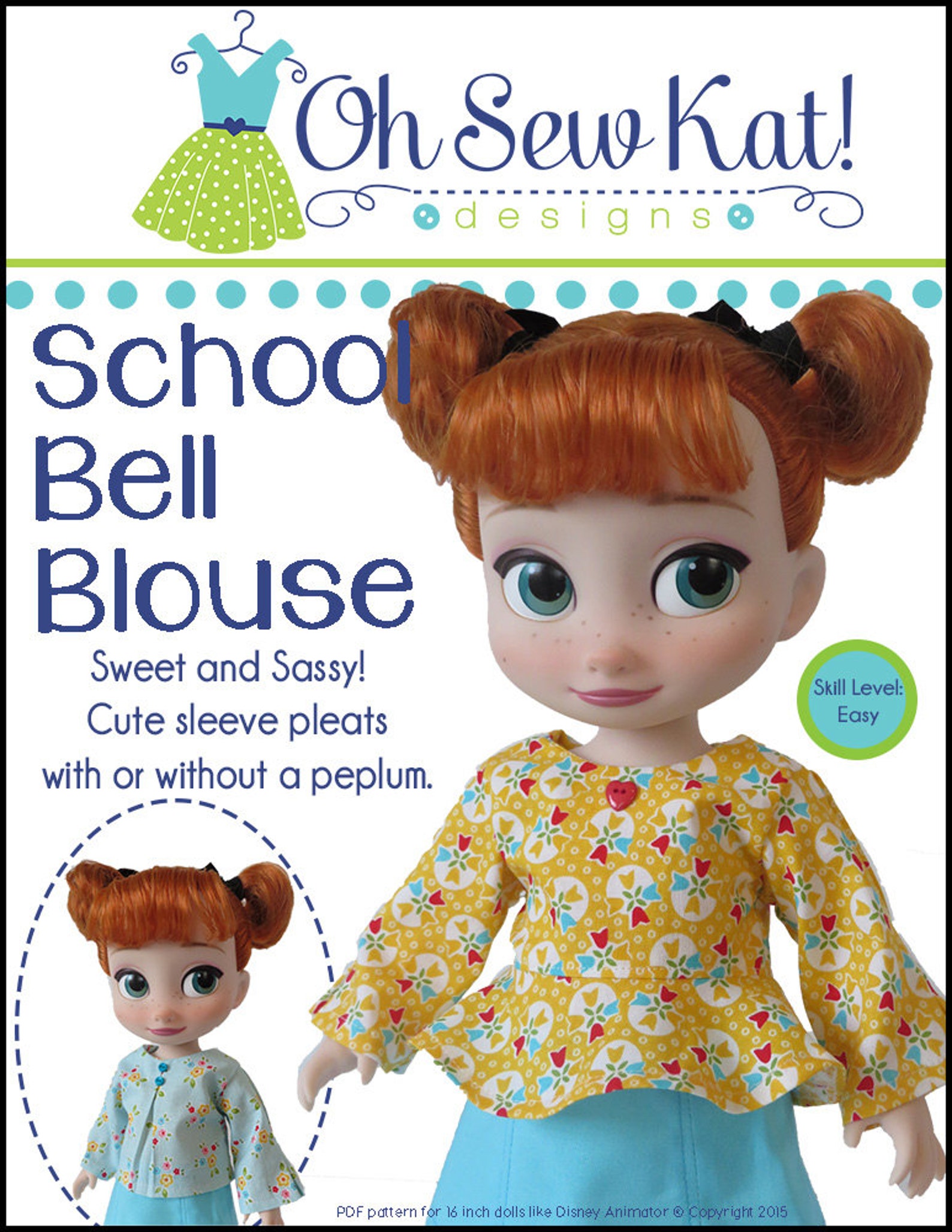 Doll Clothes Sewing Pattern for 16 Inch Doll Clothes for Dolls Like ...