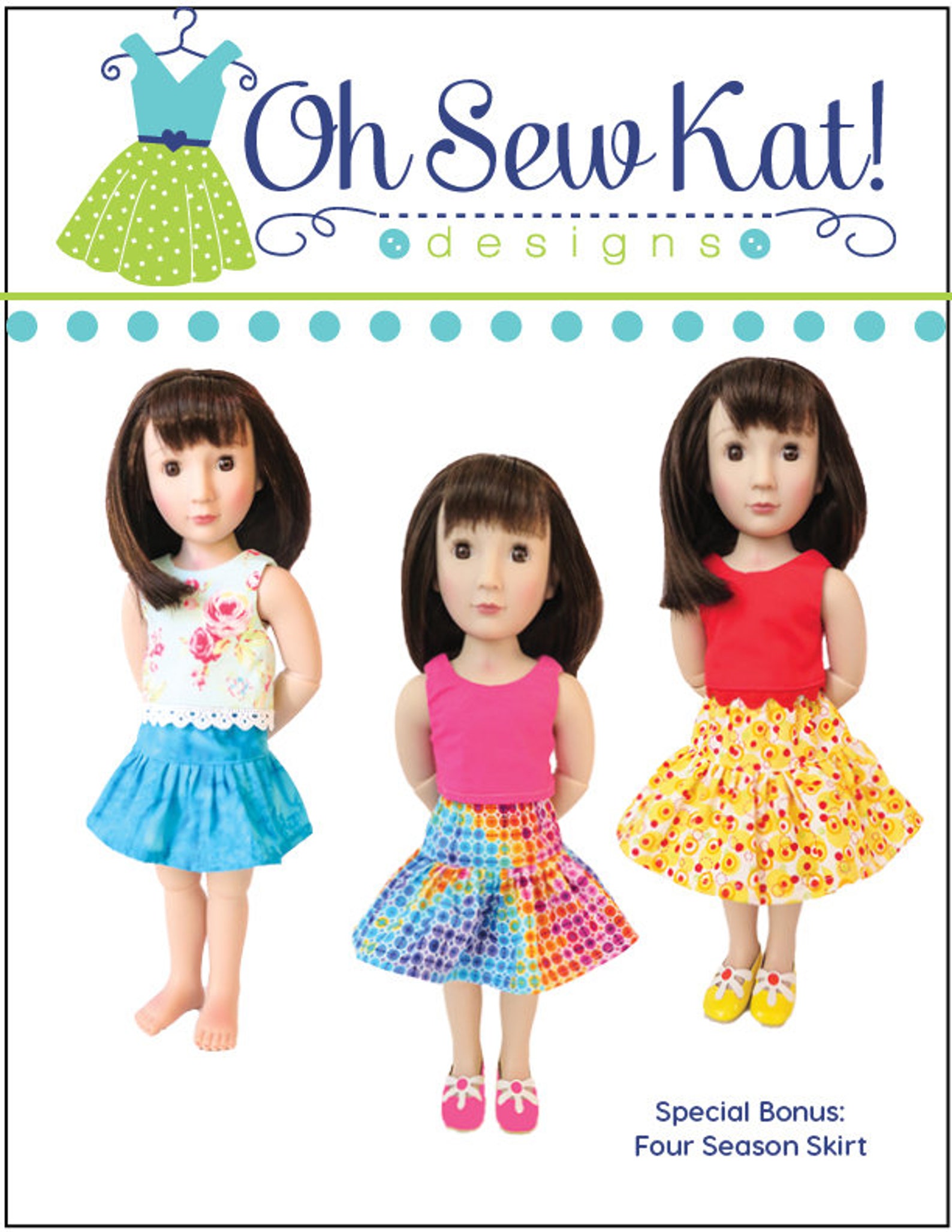 A Girl for All Time Doll Clothes Sewing Pattern Bundle: 16 Inch Slim ...