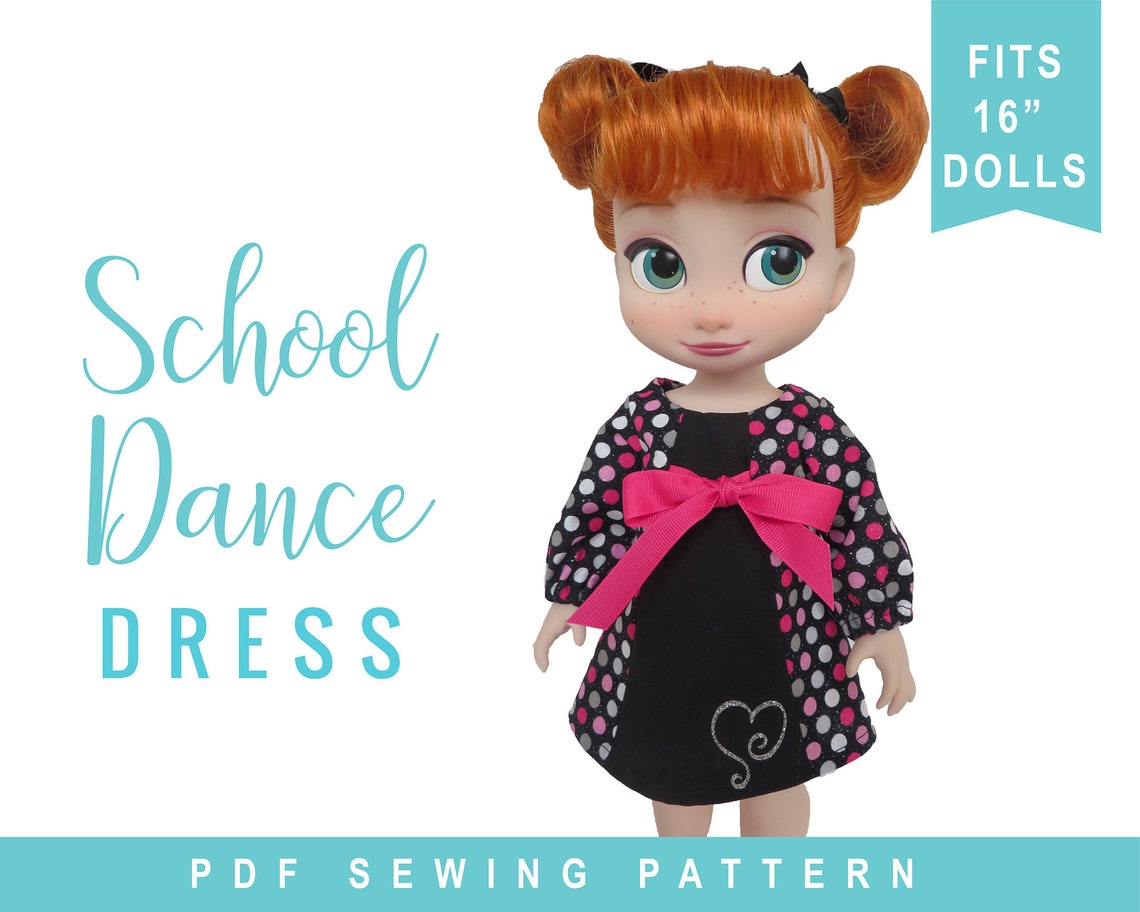 Animators doll clothes doll dress PDF Sewing Pattern for 16 | Etsy