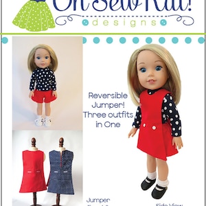 Wellie Wishers 14" Doll Clothes Sewing Pattern for Reversible Tunic ...