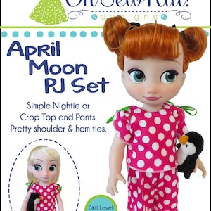 Pajamas & Nightgown Sewing Pattern for 16 Inch Animator ® Doll Clothes ...